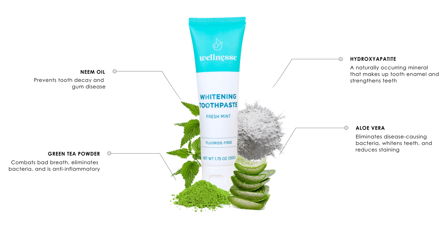 Travel Size Whitening Toothpaste 3 Pack | Wellnesse | Wellnesse