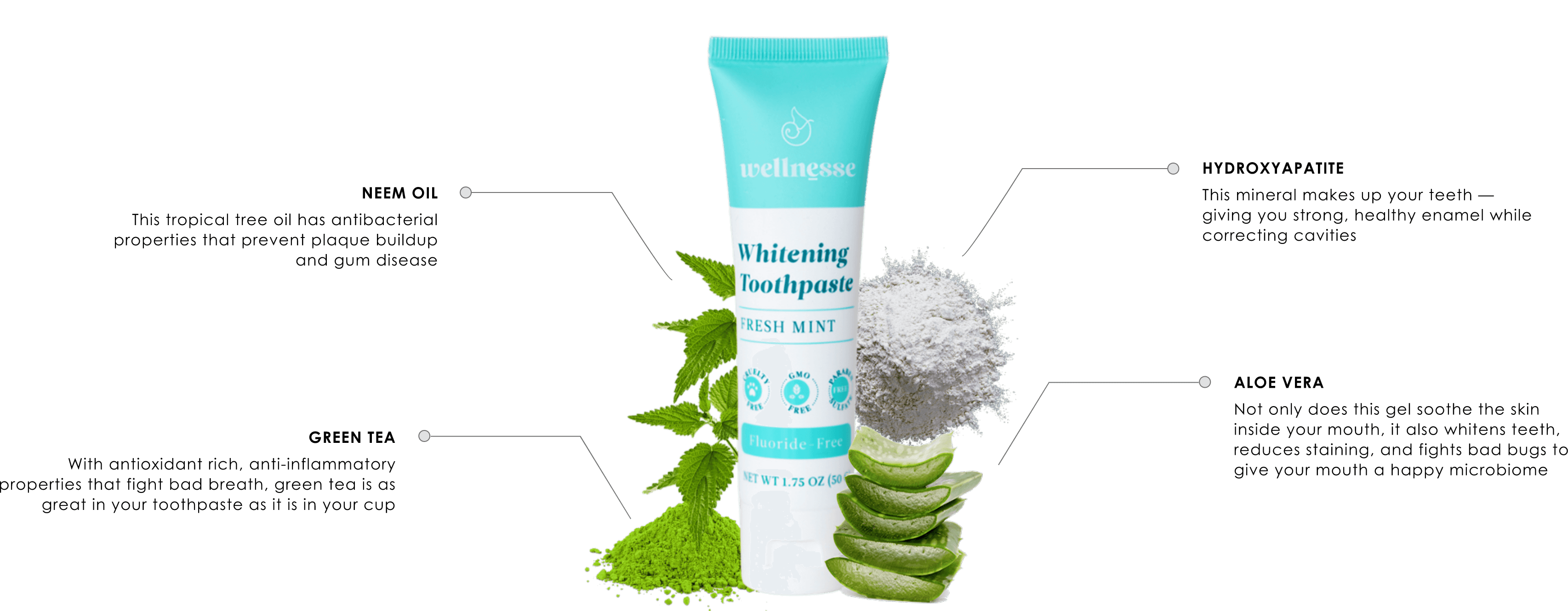 Travel Size Whitening Toothpaste 3 Pack | Wellnesse | Wellnesse